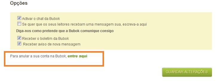 eliminar conta - Blog da Editora Bubok